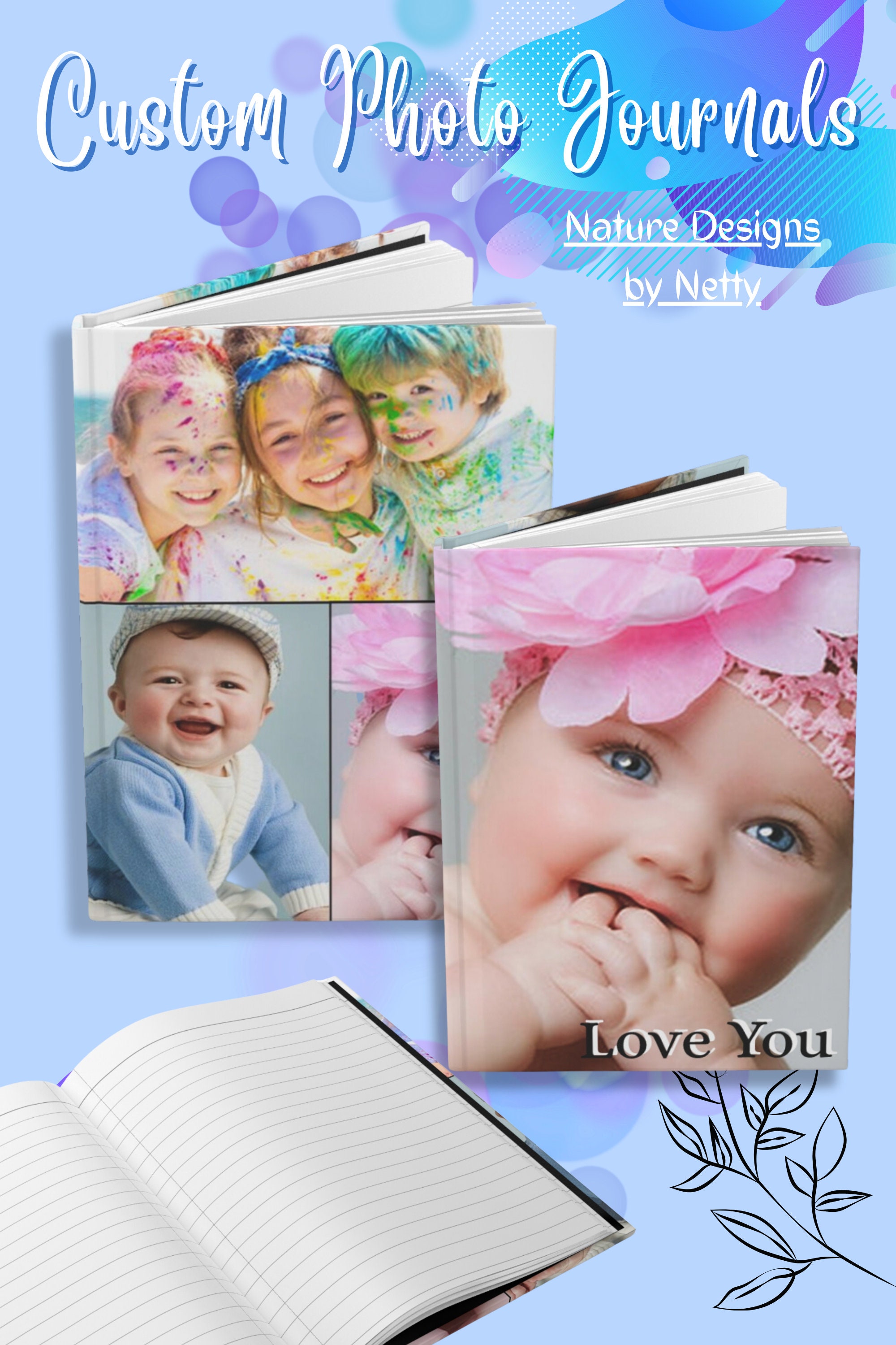 Custom Multi Photo Journal Hardcover Journal Journal Lover - Etsy