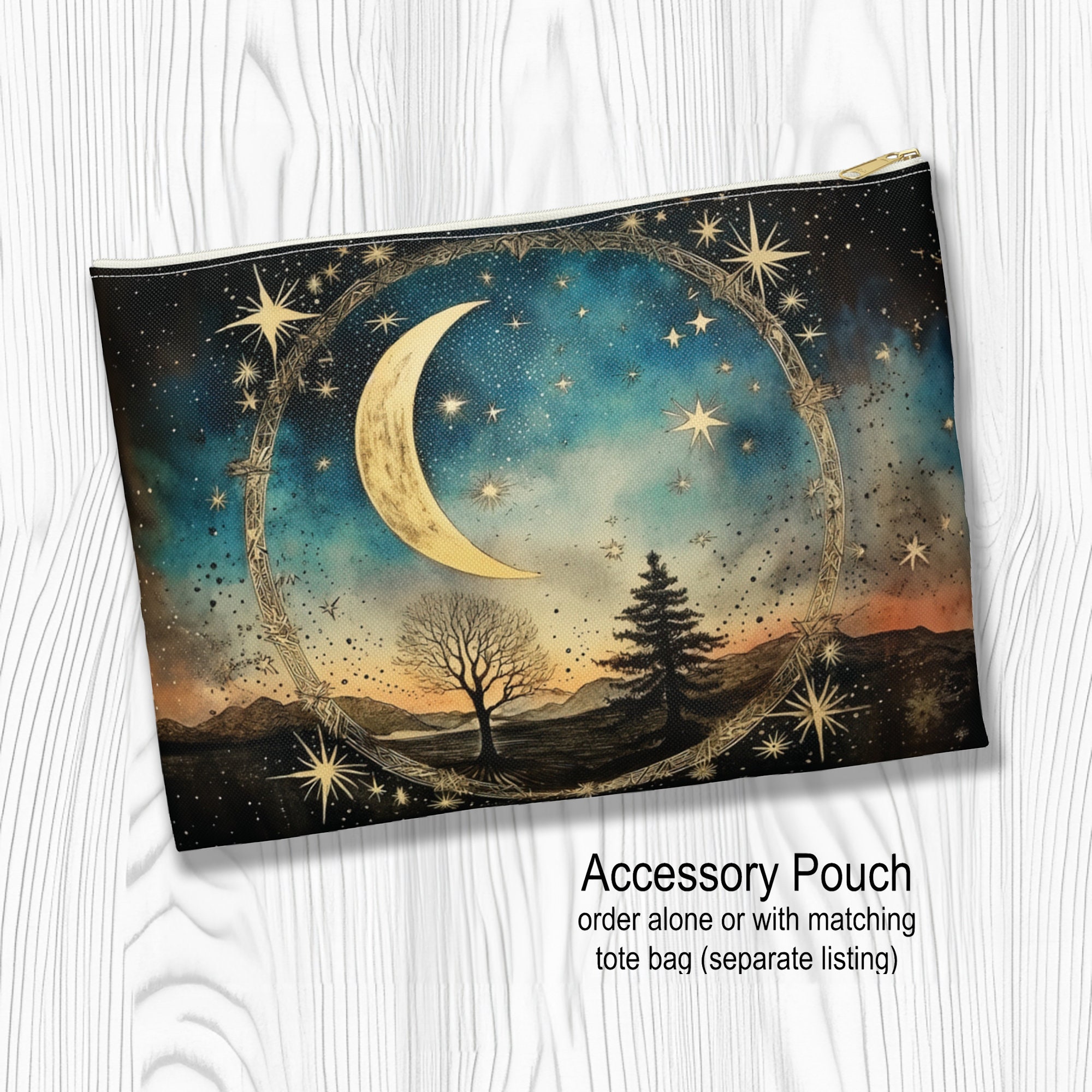 Celestial Moon Tote Bag All Over Printed Tote Colorful Tote - Etsy