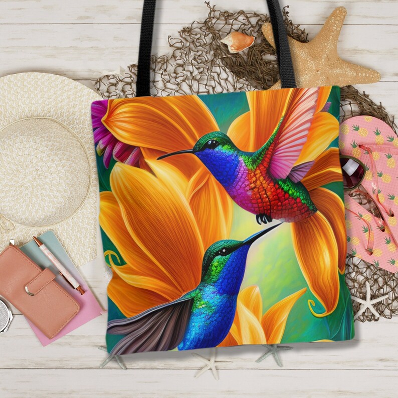 Hummingbird Tote Bag, Hummingbird Lover Gift, Tote With Hummingbirds ...