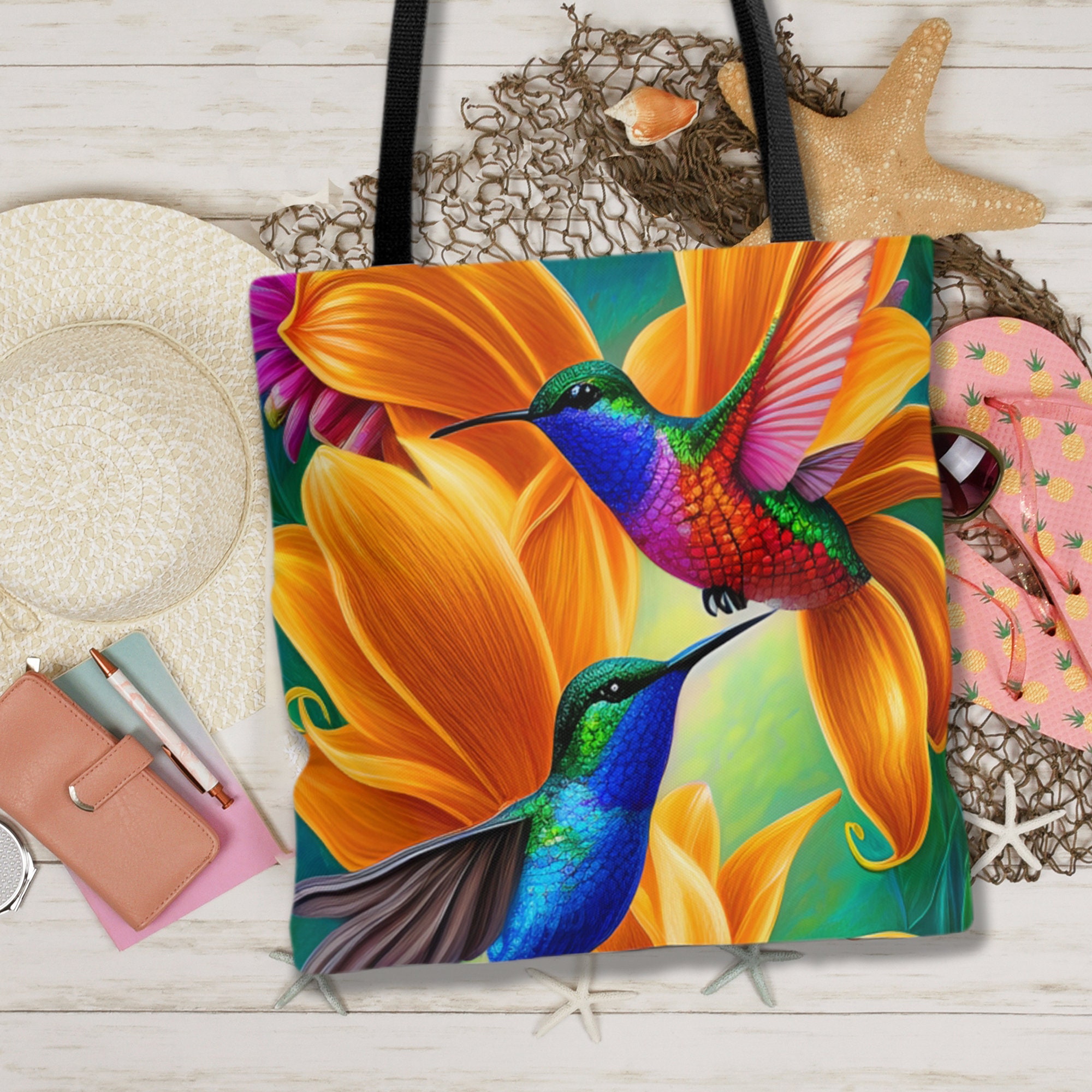 Hummingbird Tote Bag, Hummingbird Lover Gift, Tote With Hummingbirds ...