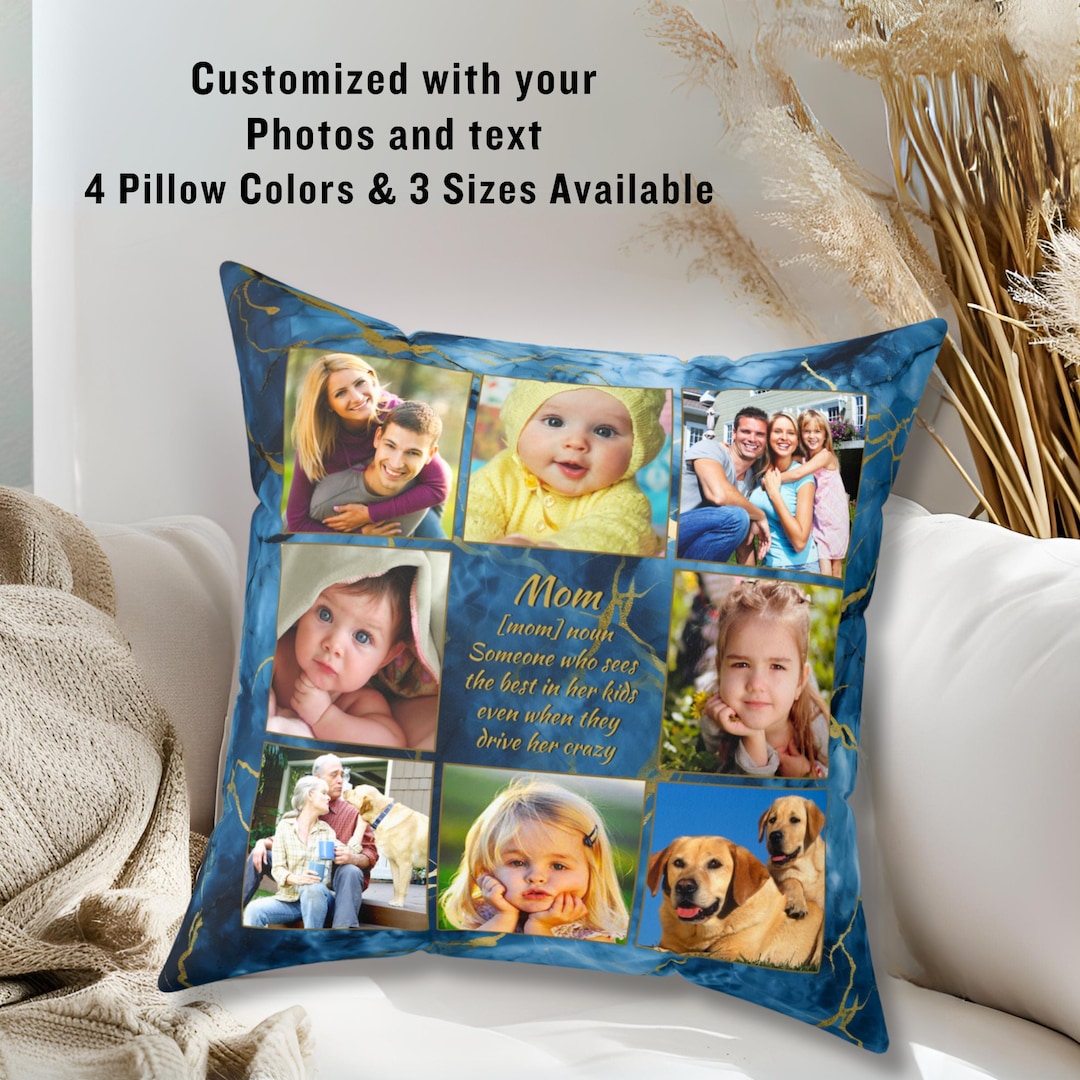 8 Photo Pillow, Personalized Home Decor, Personalized Gift, Photo ...
