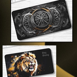 Roaring Lion Desk Mat, Lion Mouse Pad, 3 Sizes Available, Gift Mouse ...