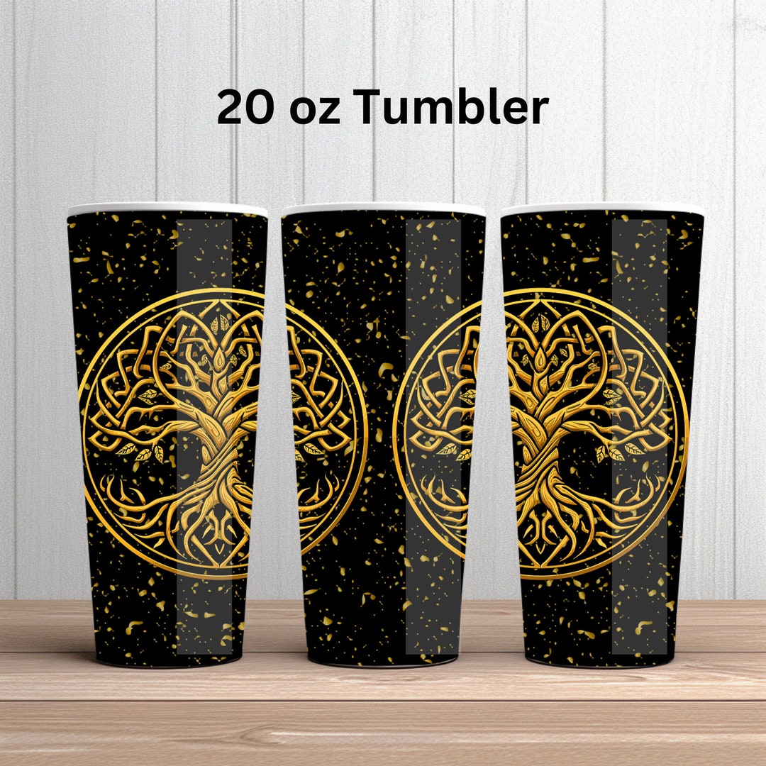 Gold Tree of Life Tumbler, Beautiful Tumbler, Tree of Life Lover Gift ...