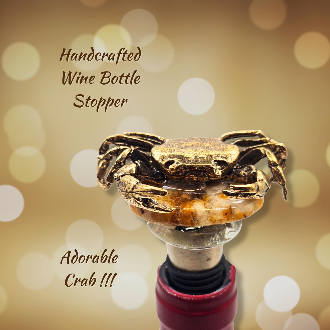 Wine Bottle Stopper, Brass Crab Stopper, Gift, Wine Accessories, Gift ...