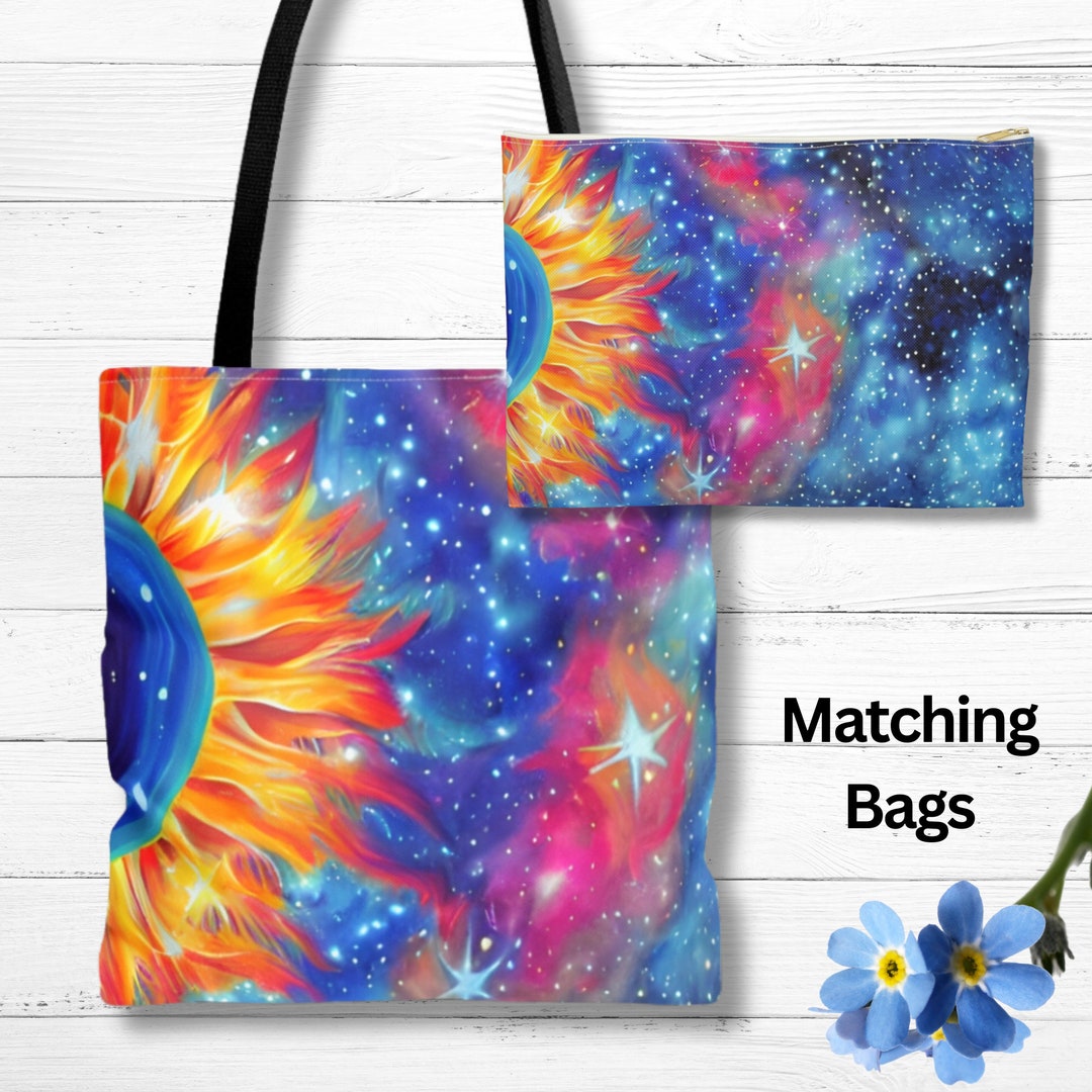 Celestial Sun Tote Bag, Colorful Bag, Celestial Tote, Matching Bag ...
