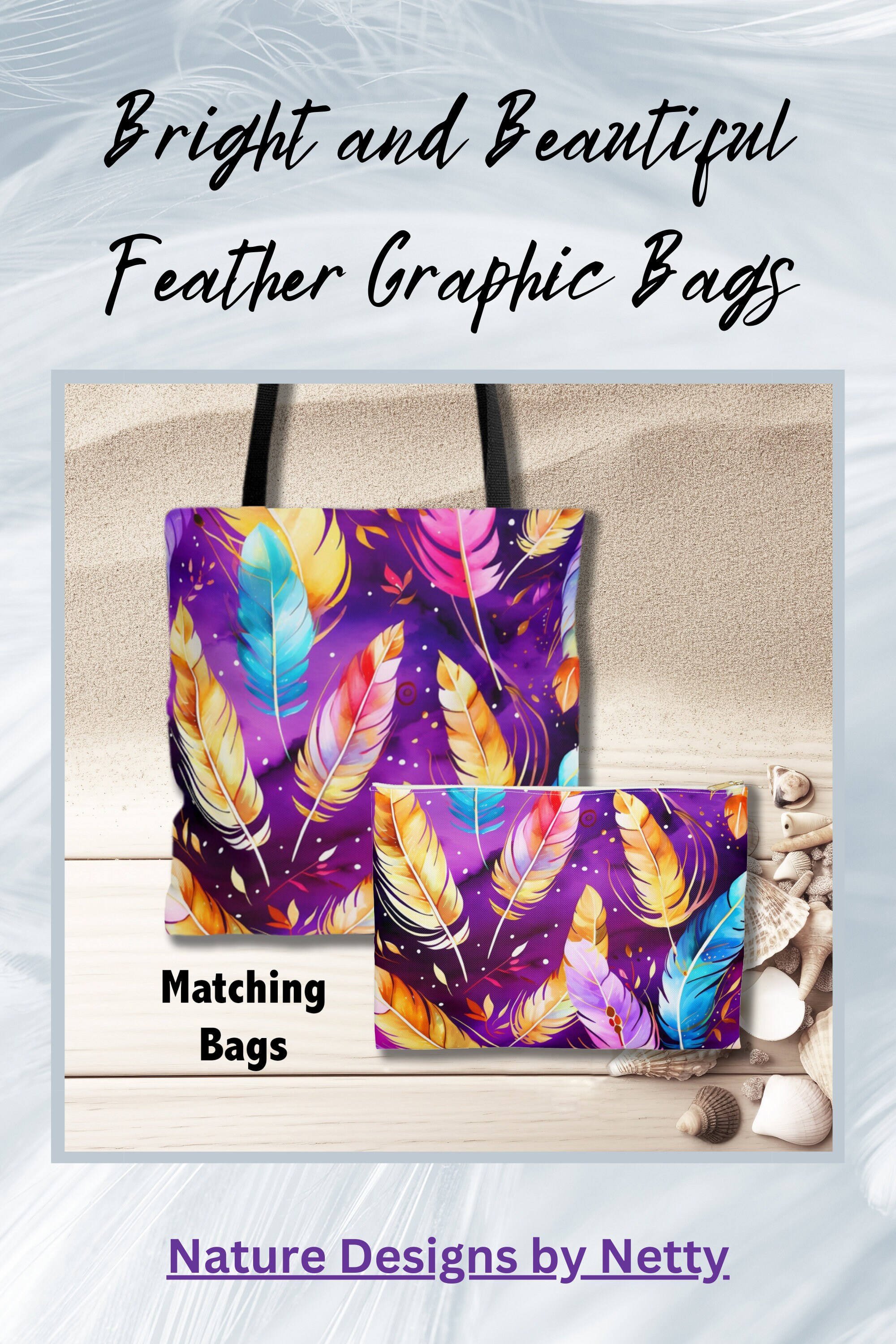 Feathers Bag Colorful Bag Feather Lover Bag Colorful - Etsy