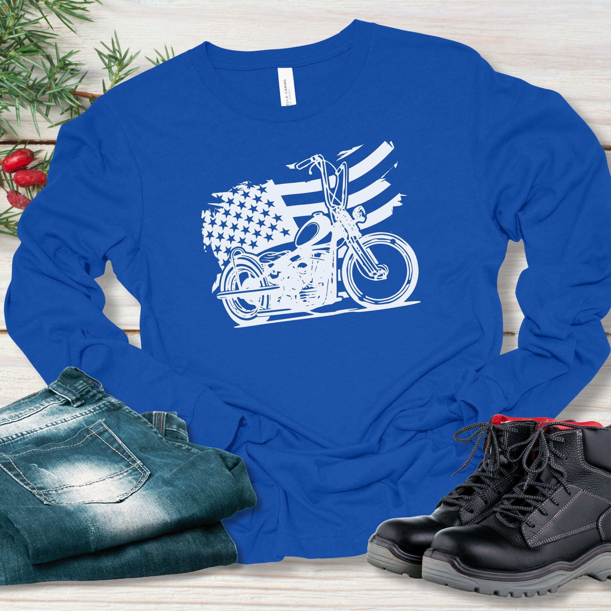 Motorcycle Long Sleeve T-shirt Motorcycle Shirt Bike Lover - Etsy