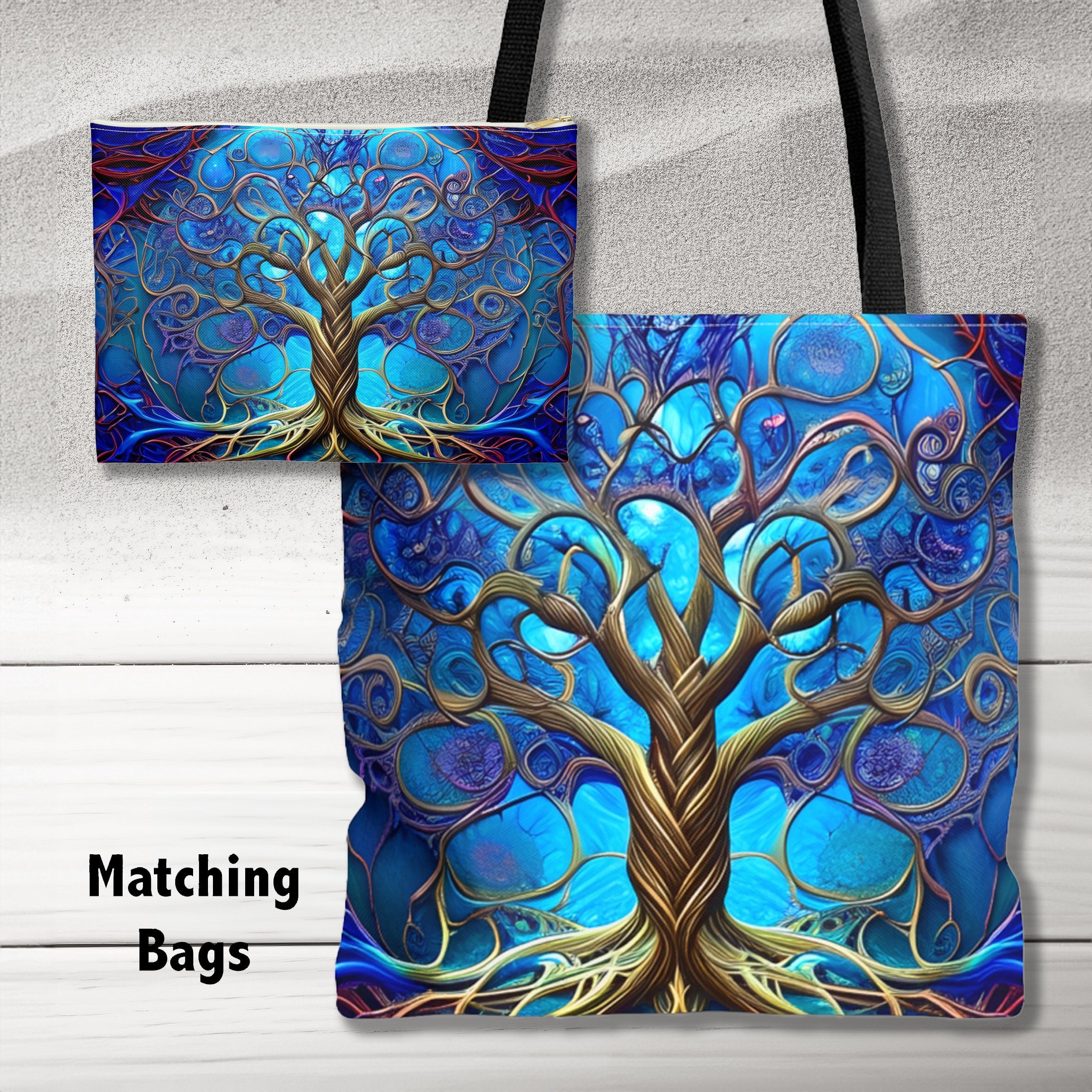 Tree of Life Tote Bag Colorful Bag Tree of Life Tote - Etsy