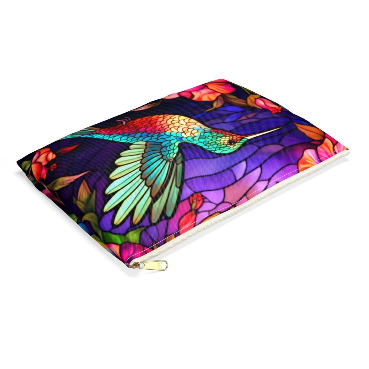 Hummingbird Tote Bag, Stained Glass Bag, Stained Glass Bag, Colorful ...