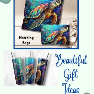 Turtle Tote Bag, Turtle Lover Tote, Turtle Bag, Colorful Bag, Matching ...