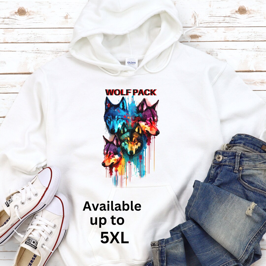 Wolf Pack Hoodie, Winter Hoodie, Winter Sweater, Wolf Lover Gift, Cute ...