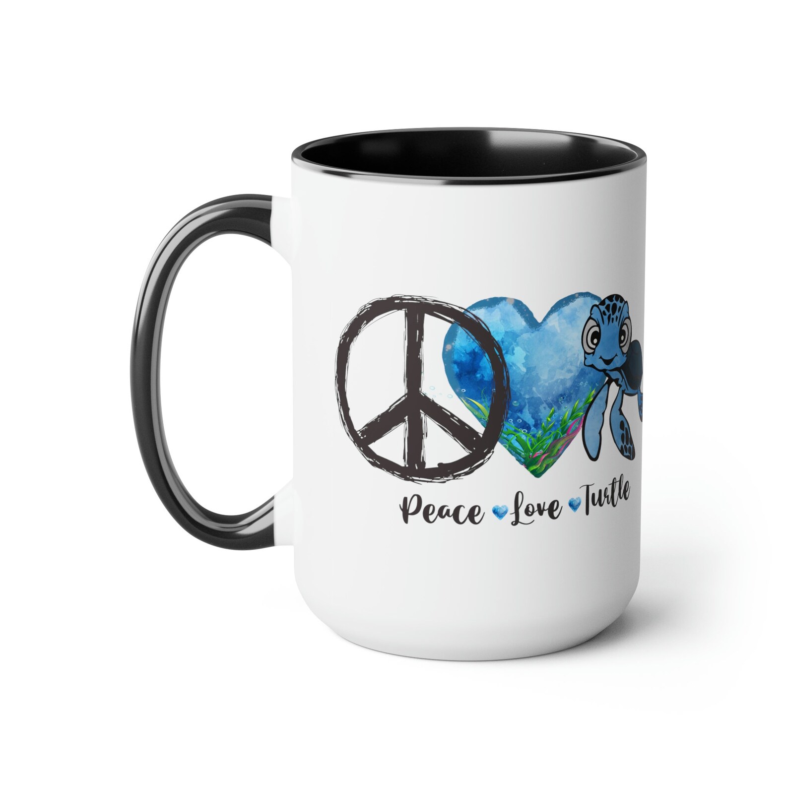 Peace Love Turtle Coffee Mug, Turtle Lover Coffee Tea Mug, Boho Lover ...