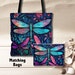 Dragonfly Tote Bag, Stained Glass Bag, Dragonfly Bag, Colorful Bag ...