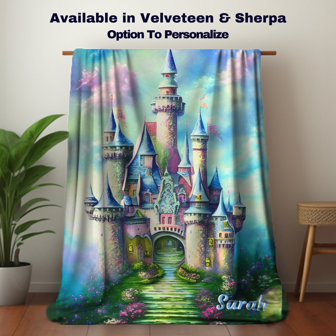 Fairytale Castle Blanket, Velveteen Blanket, Sherpa Blanket ...