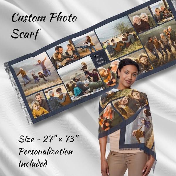 Custom Printed Scarf - Etsy