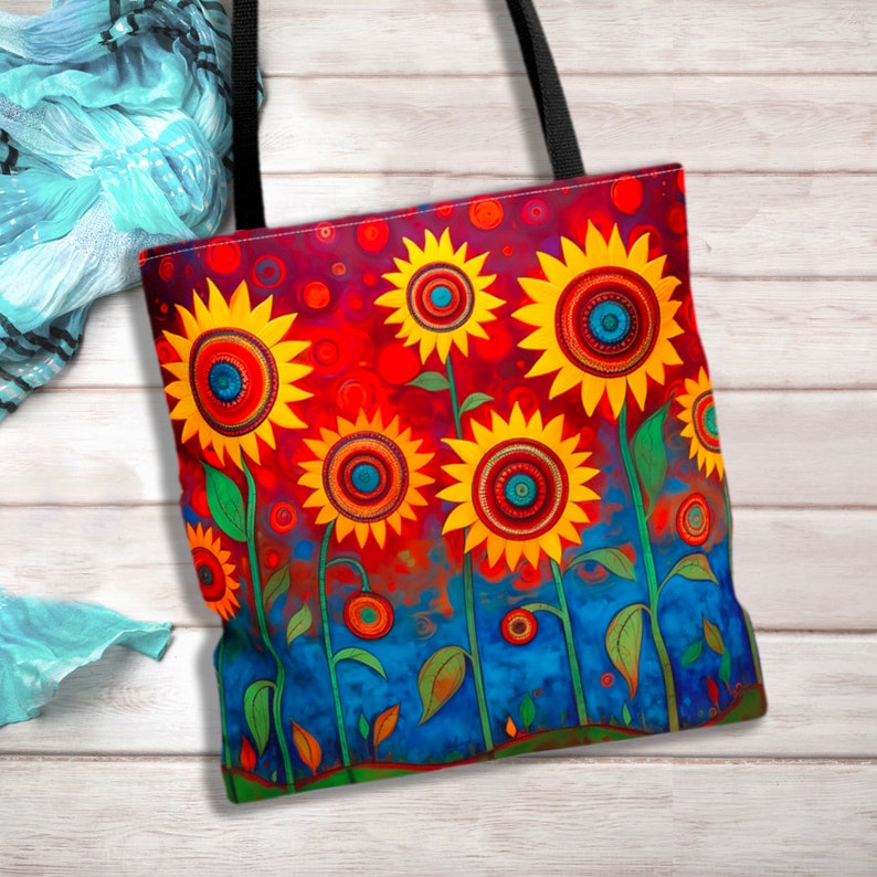 Sunflower Tote Bag, Colorful Bag, Sunflower Tote, Matching Bag, Tote ...