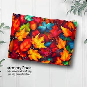 Fall Leaves Tote Bag, Colorful Bag, Autumn Bag, Colorful Leaves Bag ...