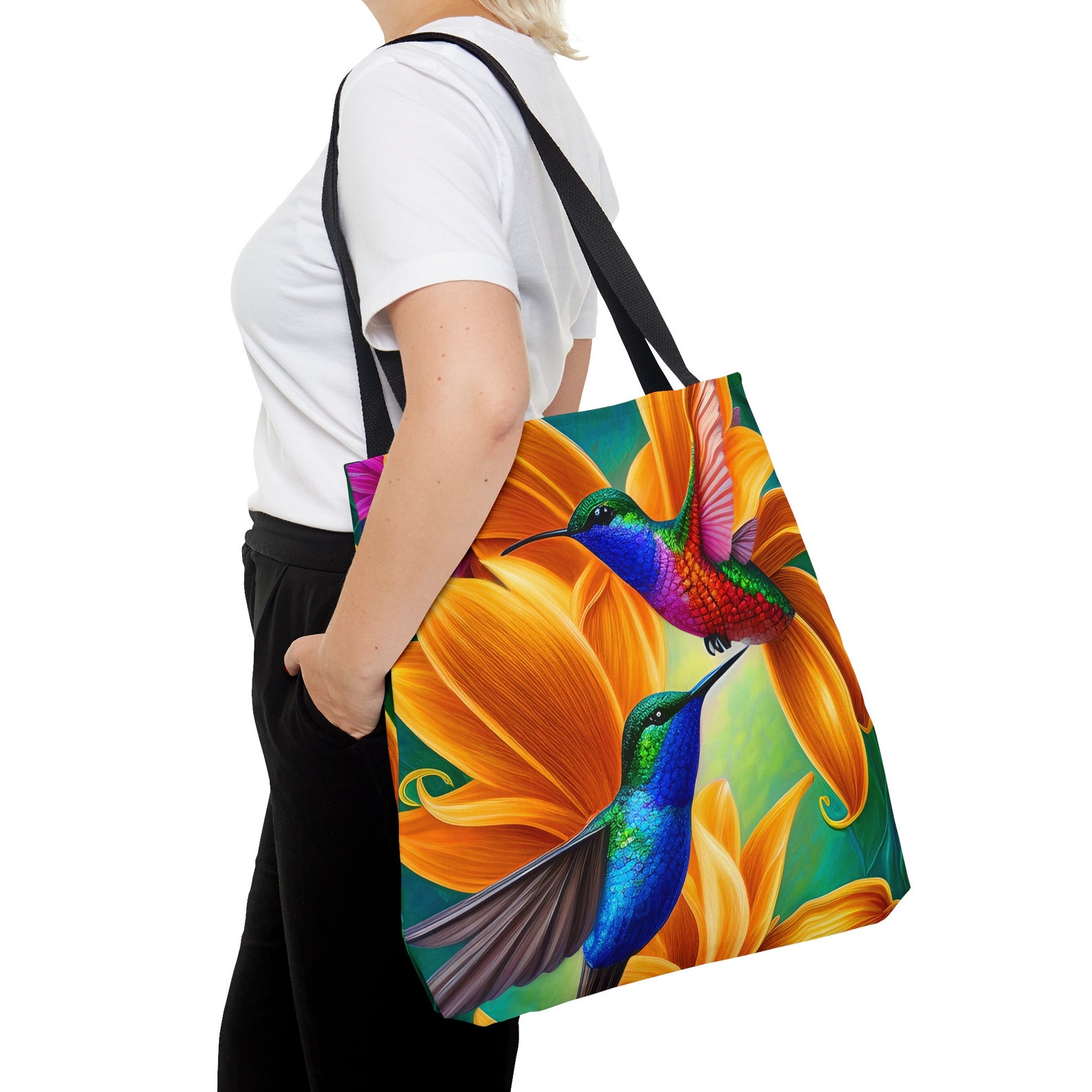 Hummingbird Tote Bag, Hummingbird Lover Gift, Tote With Hummingbirds ...