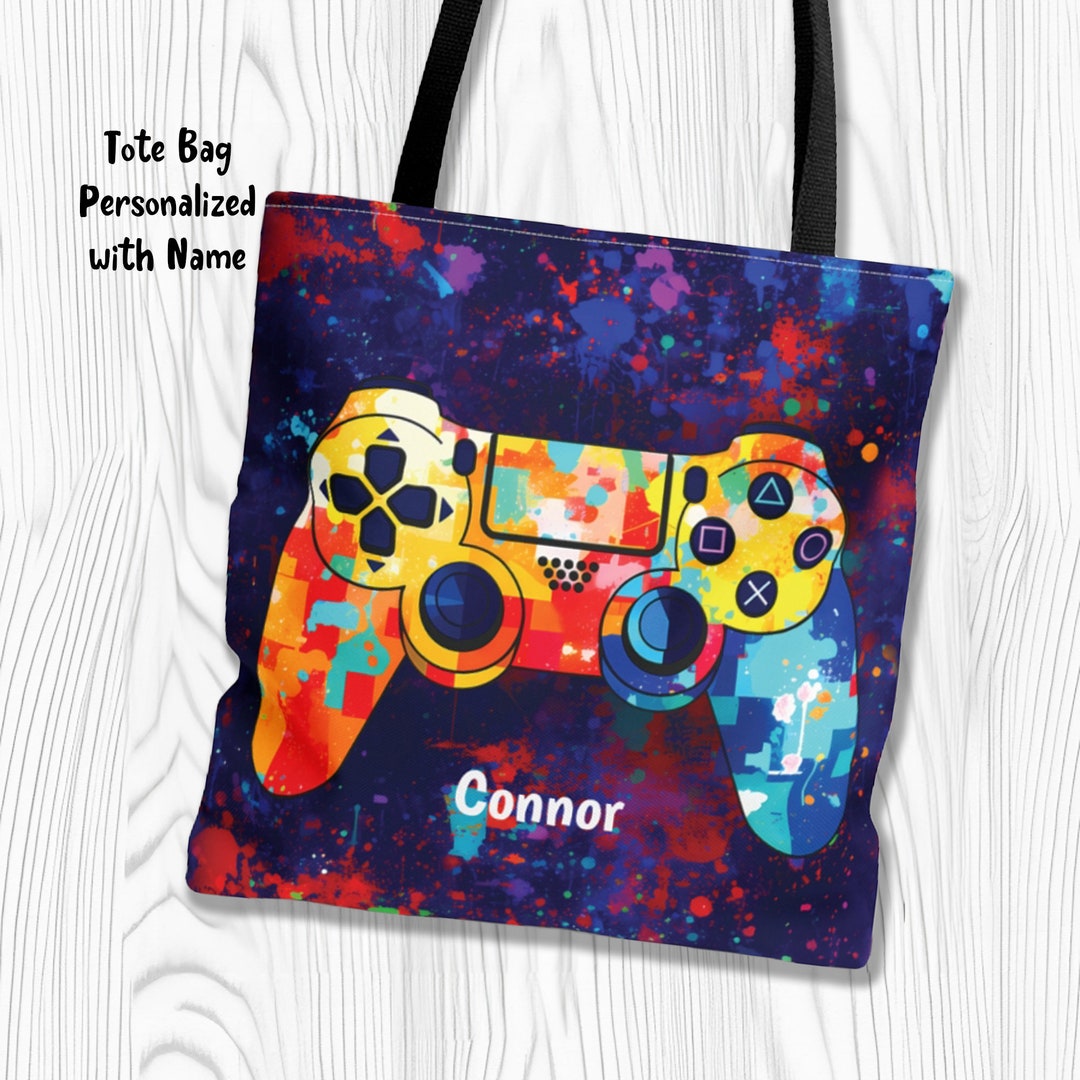 Personalized Gamer Tote Bag, All Over Printed Tote, Personalized Bag ...