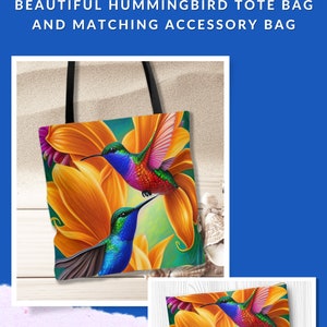 Hummingbird Tote Bag, Hummingbird Lover Gift, Tote With Hummingbirds ...