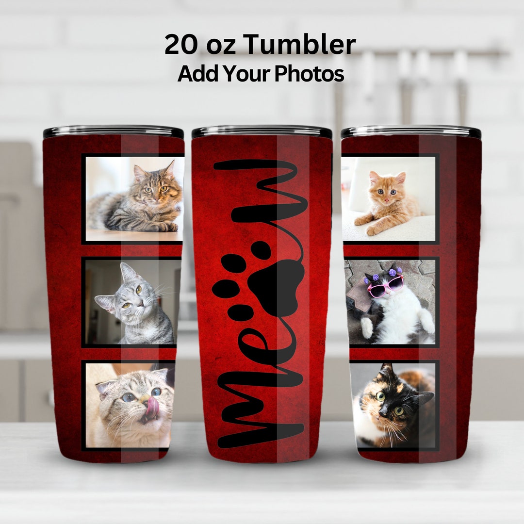 Cat Photo Tumbler, Photo Tumbler, Photo Gift, Personalized Gift, Gift ...