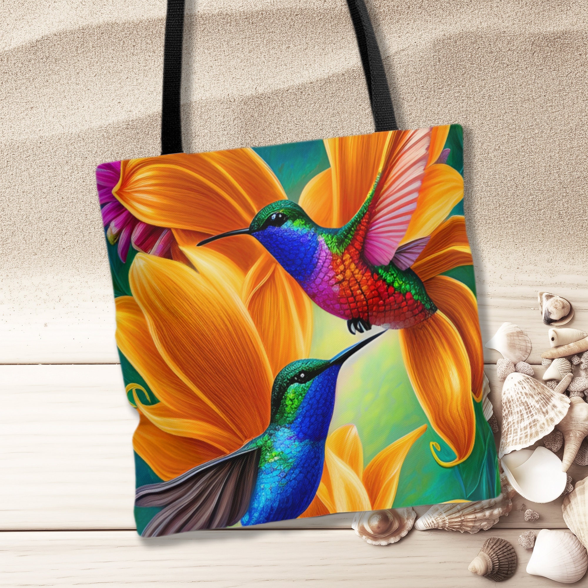 Hummingbird Tote Bag, Hummingbird Lover Gift, Tote With Hummingbirds ...