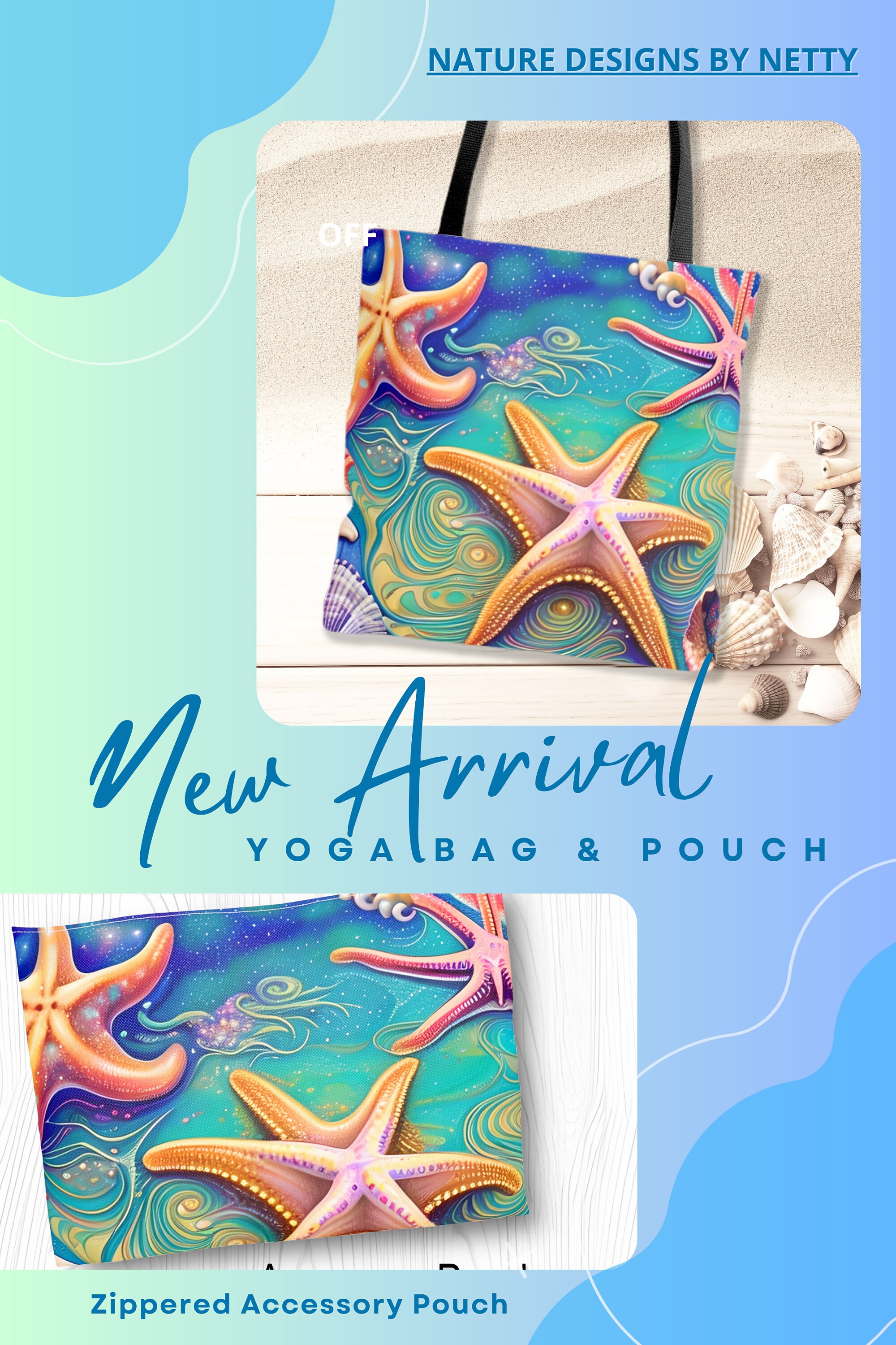 Star Fish Tote Bag Beach Tote Cute Beach Bag Star Fish Bag - Etsy
