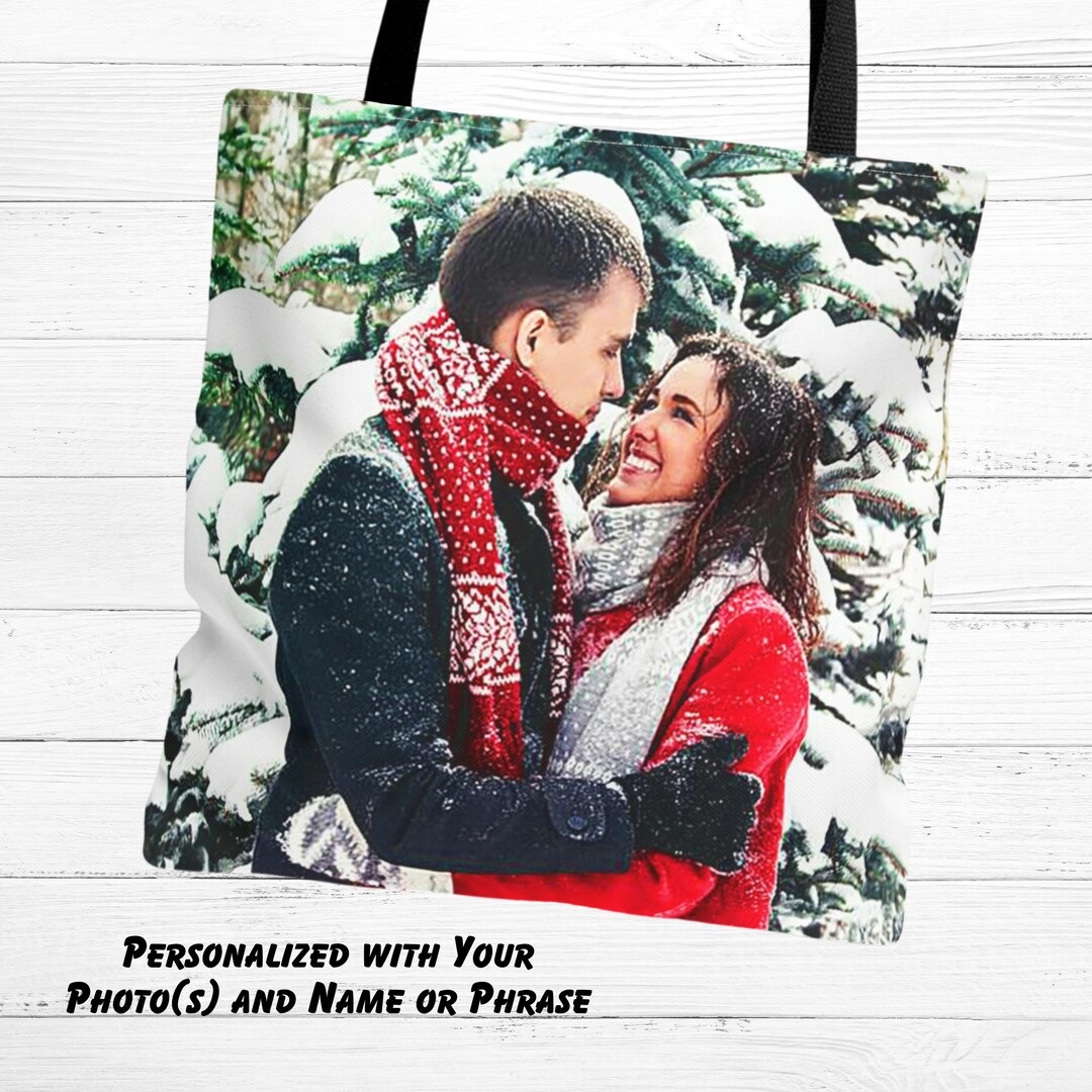 Custom Photo Tote Bag, Colorful Bag, Book Bag, Custom Photo Bag ...