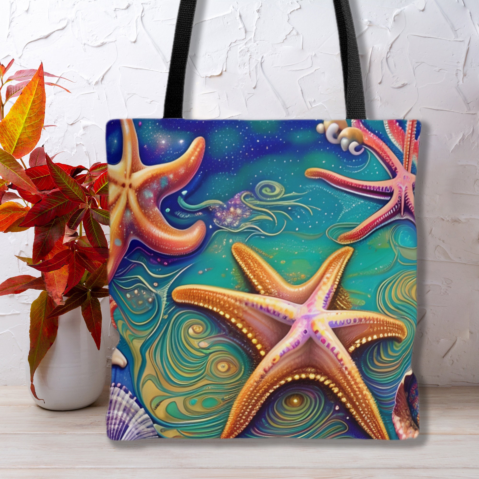 Star Fish Tote Bag Beach Tote Cute Beach Bag Star Fish Bag - Etsy