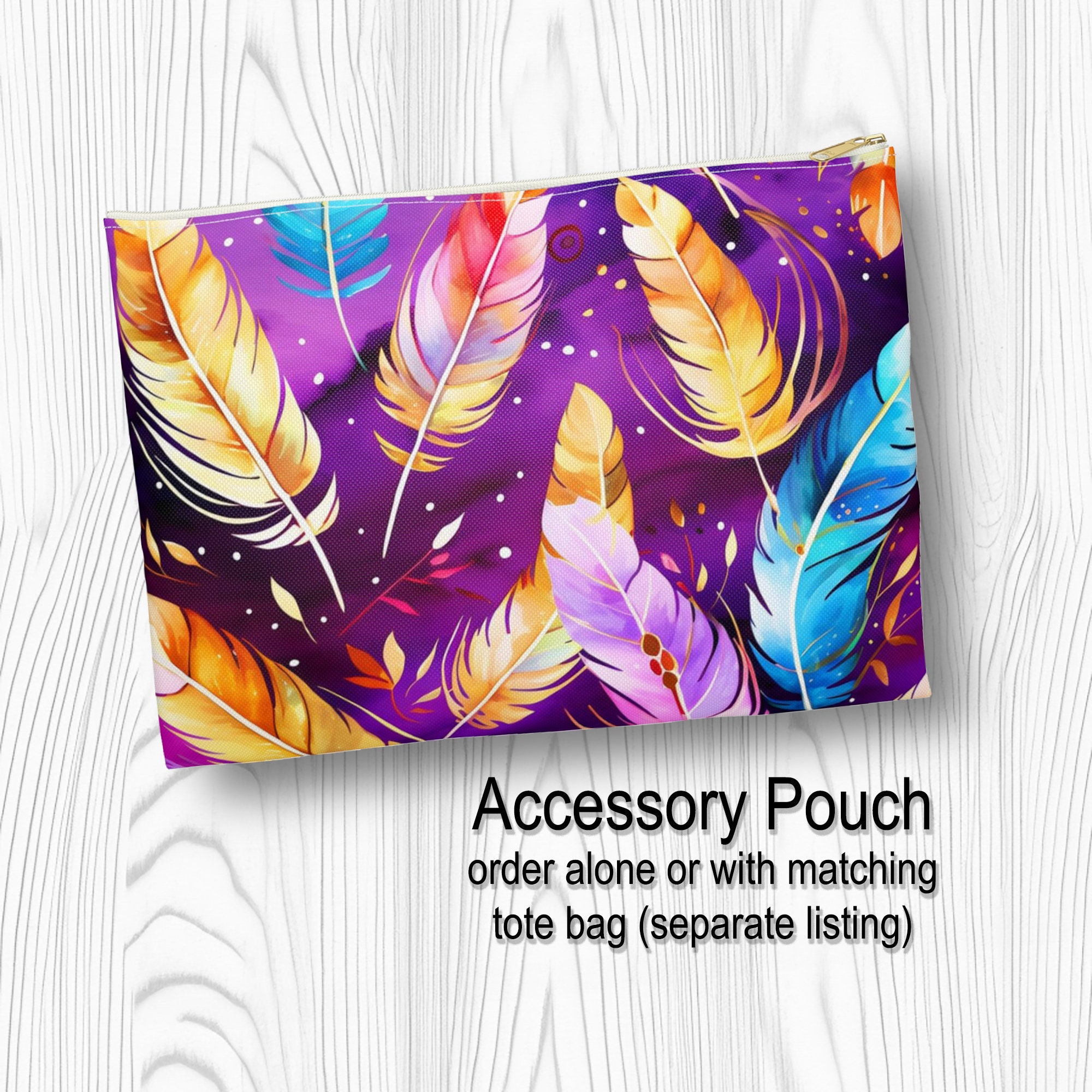 Feathers Bag Colorful Bag Feather Lover Bag Colorful - Etsy