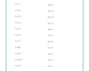 20 Pages of Multiplication Worksheets. Numbers 1-9 A Total of 280 ...