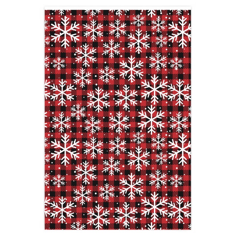 Snowflake Wrapping Paper - Festive Christmas Gift Wrap - Holiday Paper ...