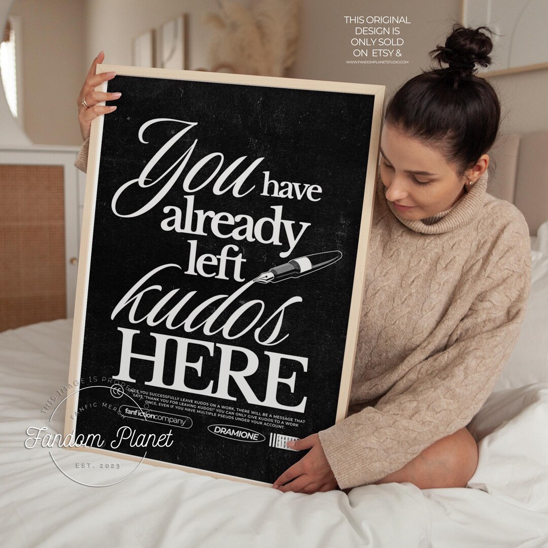 Dramione Fanfiction Poster: Kudos Left Here, AO3 Gift - Etsy