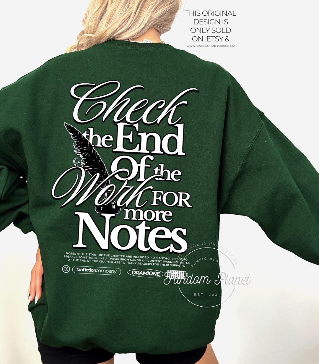 Chapter for Notes Crewneck, AO3 Gift,manacled,bookish Pullover,manor ...