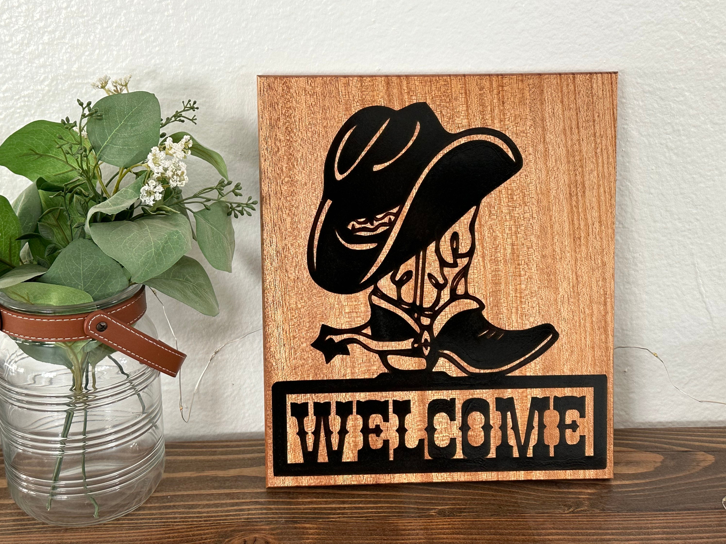 Cowboy Welcome Sign - Etsy