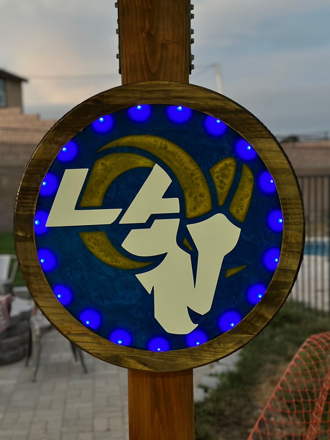 LA Rams Hanging Wall Sign With LED Lights - Etsy