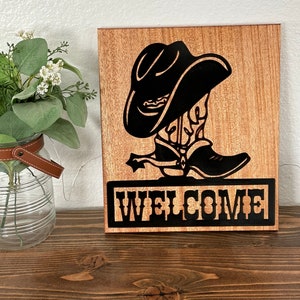 Cowboy Welcome Sign - Etsy