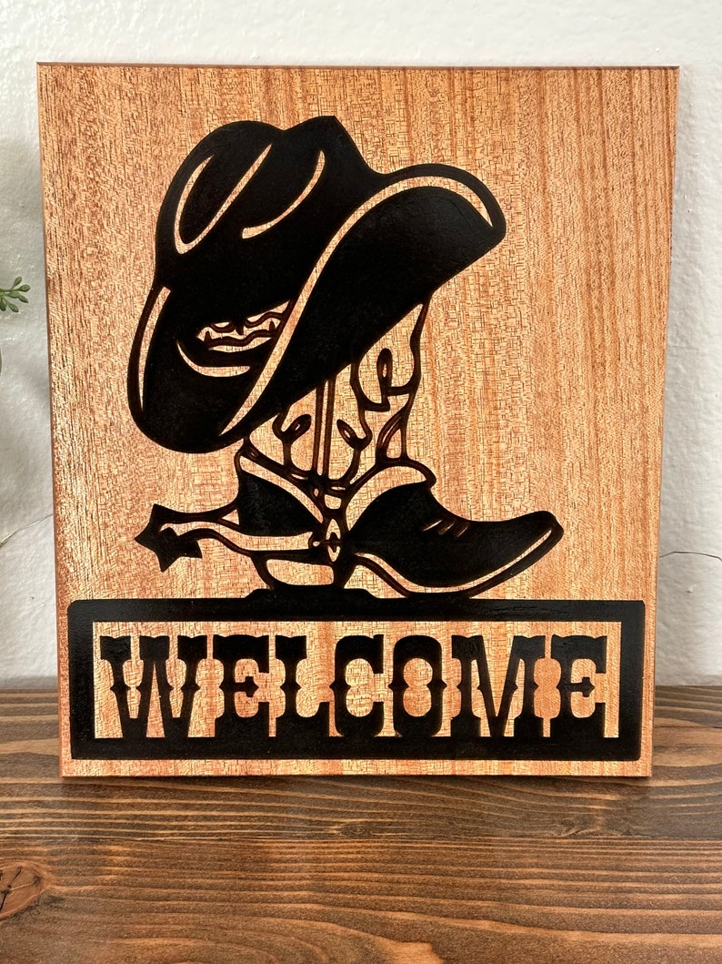 Cowboy Welcome Sign - Etsy