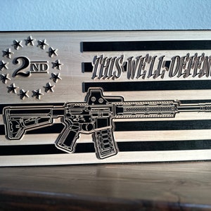 2nd Amendment Carved Flag - Etsy