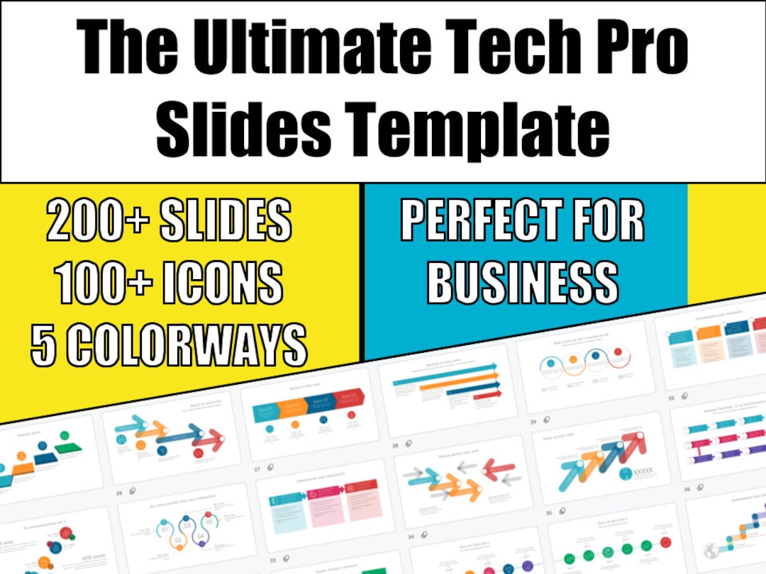 The Ultimate Tech Pro Slides Template 200 Professional Powerpoint ...