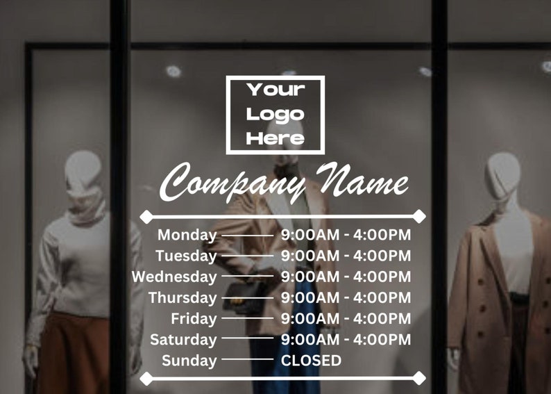 Custom Storefront Vinyl Shop Decal Sign | Promote My Business Logo ...