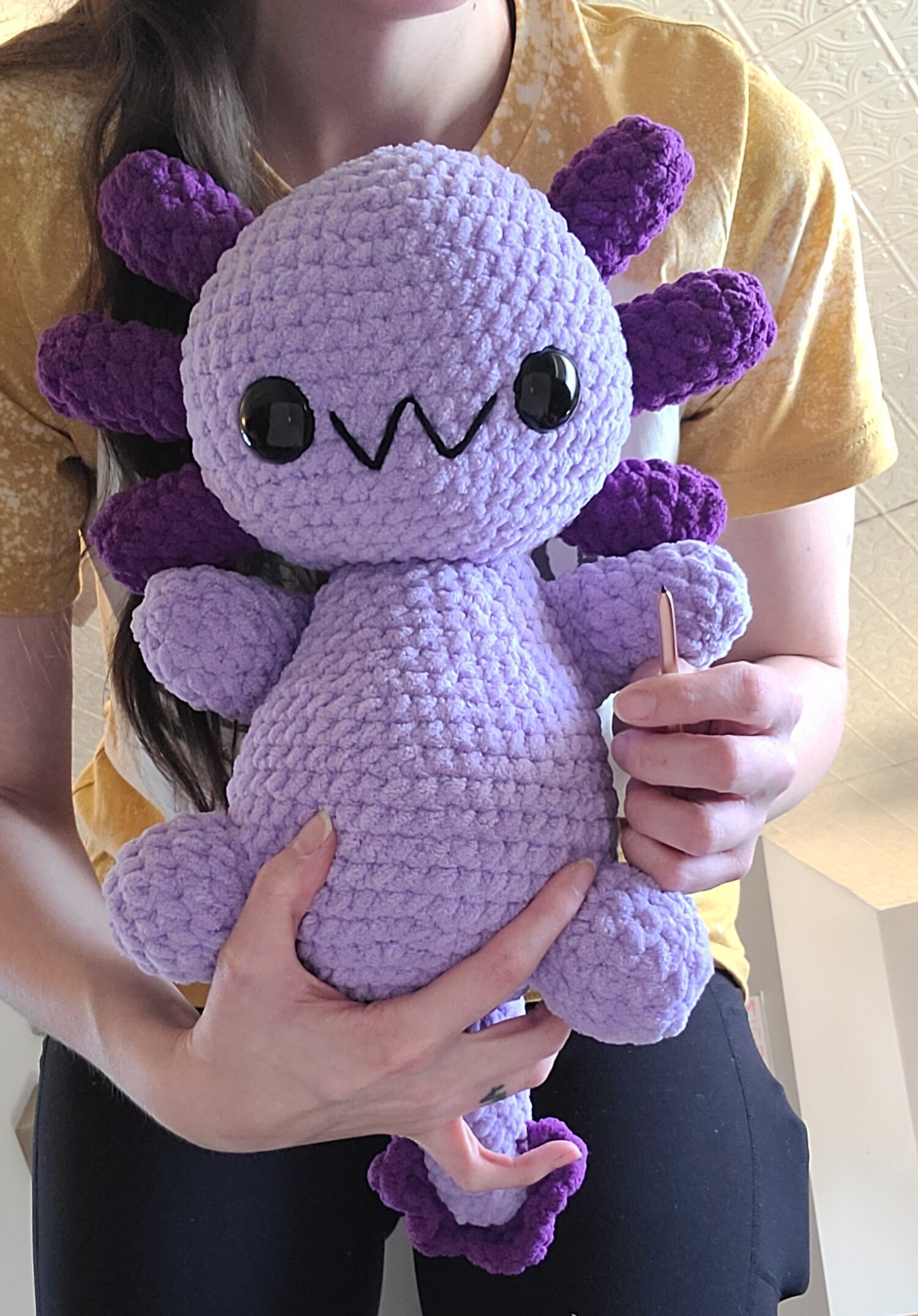 Large Crochet Purple Axolotl - Etsy