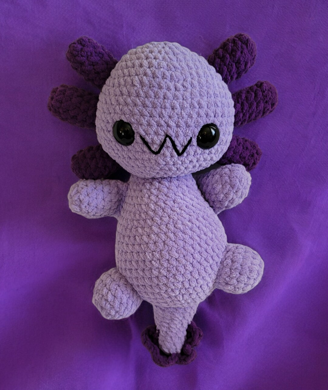 Large Crochet Purple Axolotl - Etsy