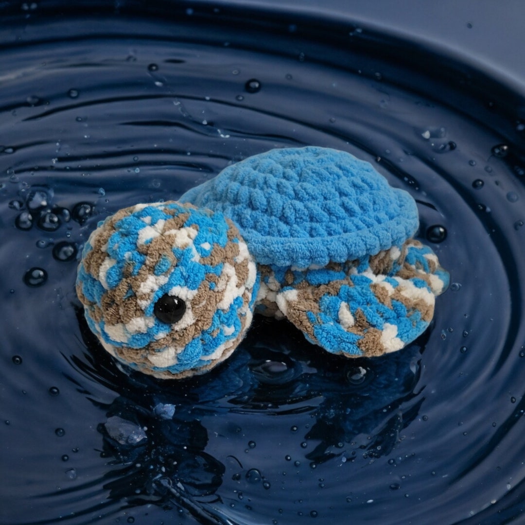 Crochet Blue Turtle - Etsy