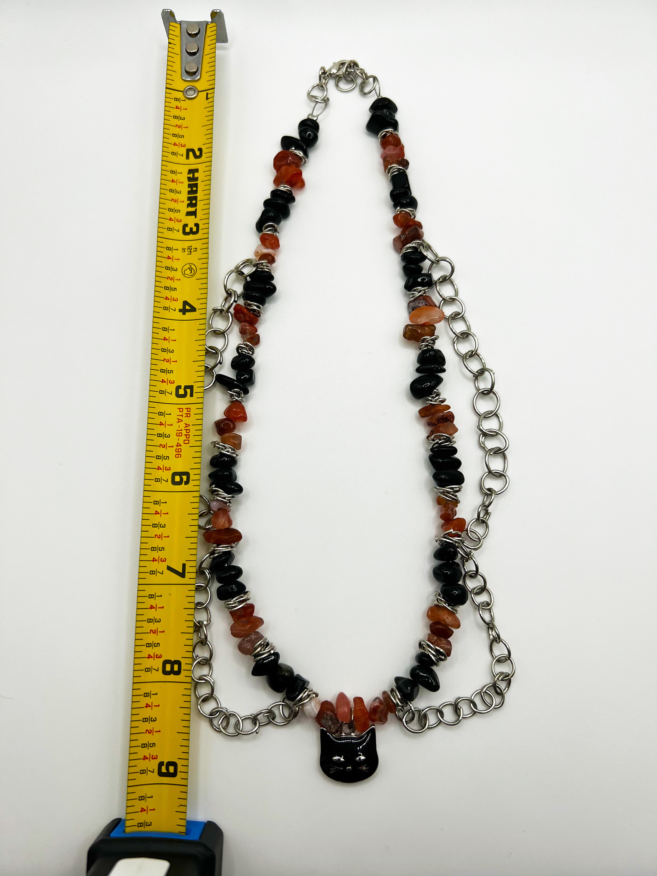 Chained Cat Crystal Necklace Silver Chain Cat Charm Necklace - Etsy