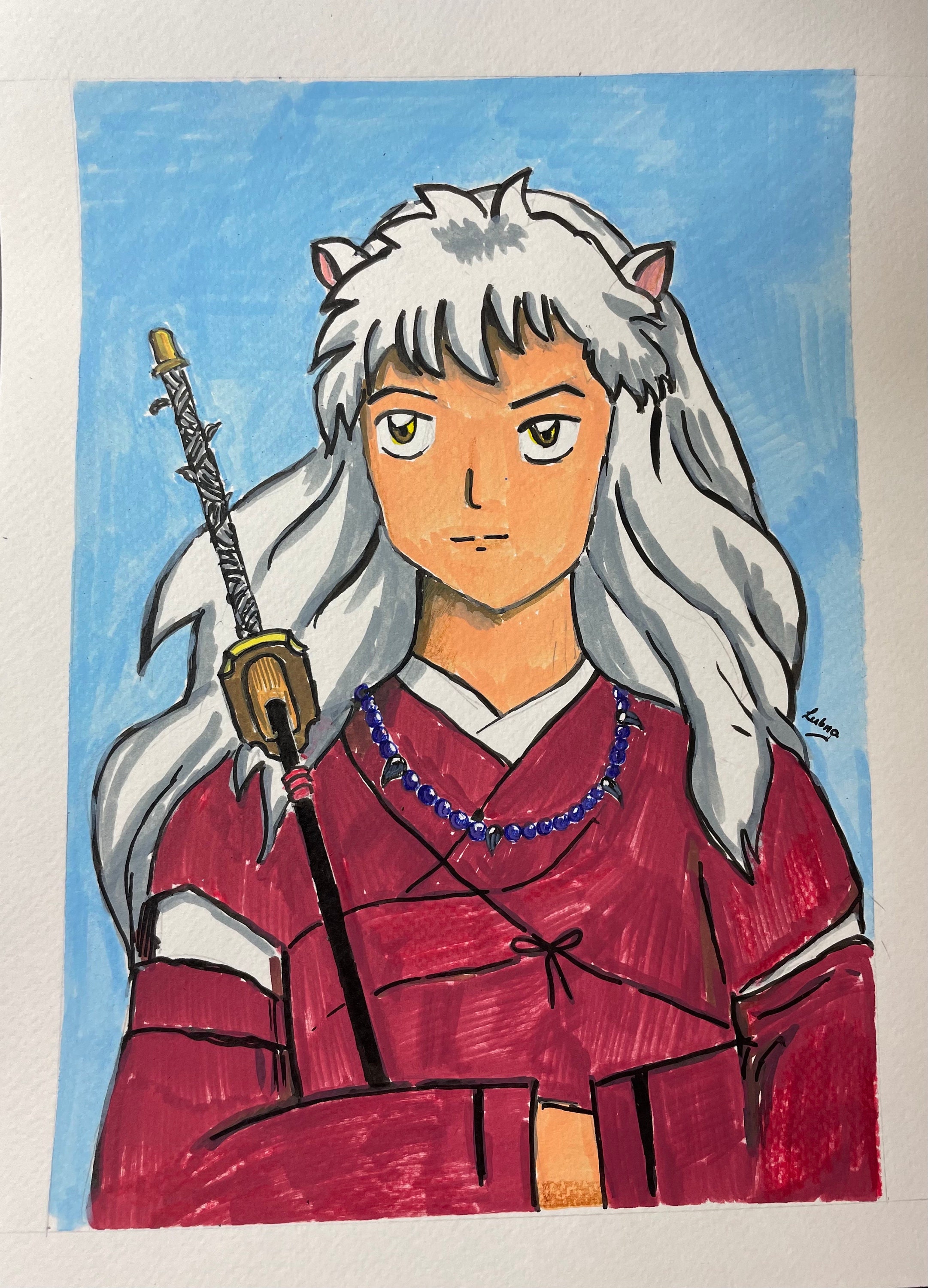 Hand Drawn Anime/manga Art | Traditional Art (ink & Pen) | 11 in X 8 ...