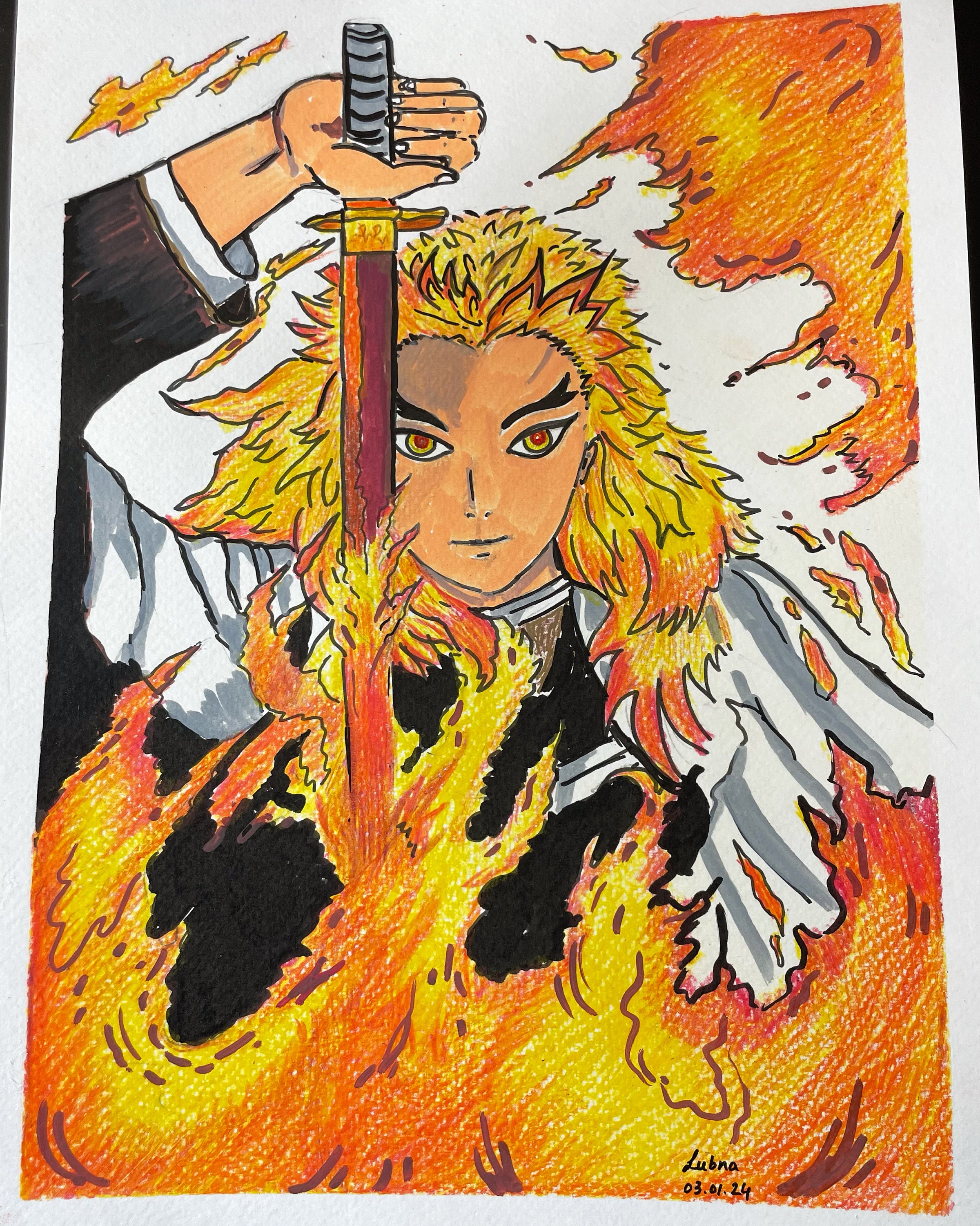 Hand Drawn Anime/manga Art | Traditional Art (ink & Pen) | 11 in X 8 ...