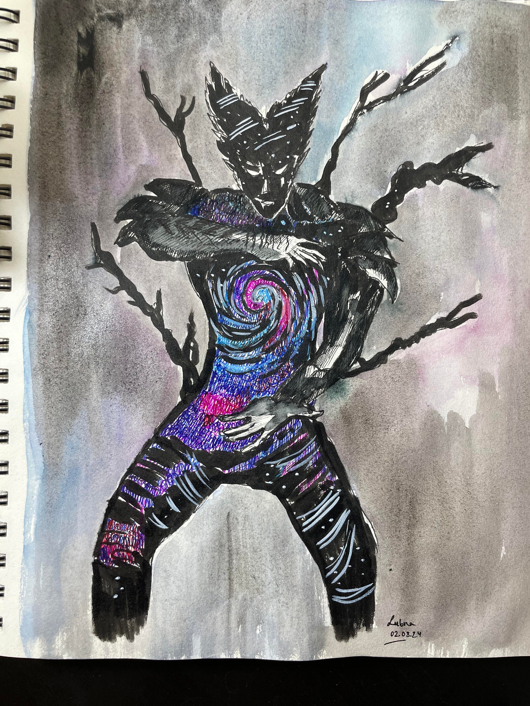 Hand Drawn Anime/manga Art | Traditional Art (ink & Pen) | 11 in X 8 ...