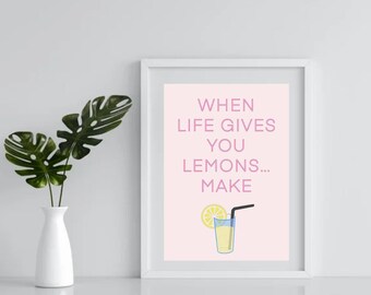 When Life Gives You Lemons, Make Limoncello Hand Lettered Wall Art ...