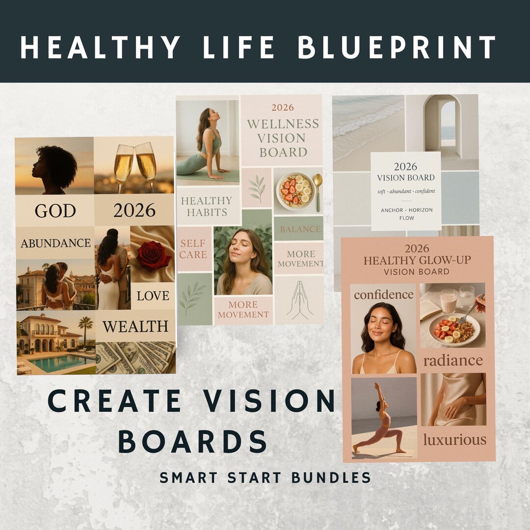 2026 Healthy Life Planner | AI Vision Board & Habit Tracker Create ...